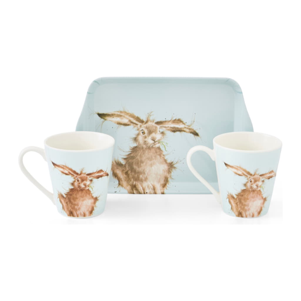 Wrendale Designs Set 2 Muggar & Bricka, Hare - Önska