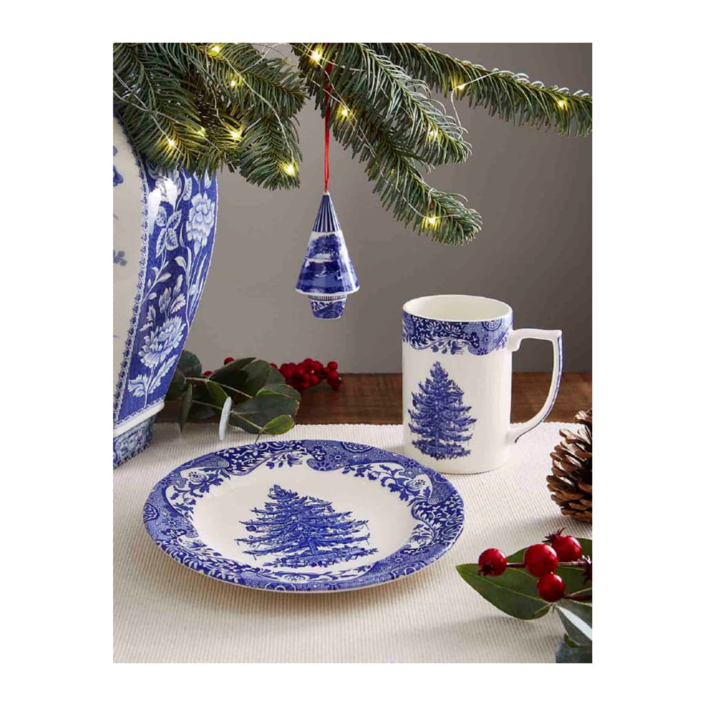 Blue Italian Mugg 34cl, Christmas Tree - Önska